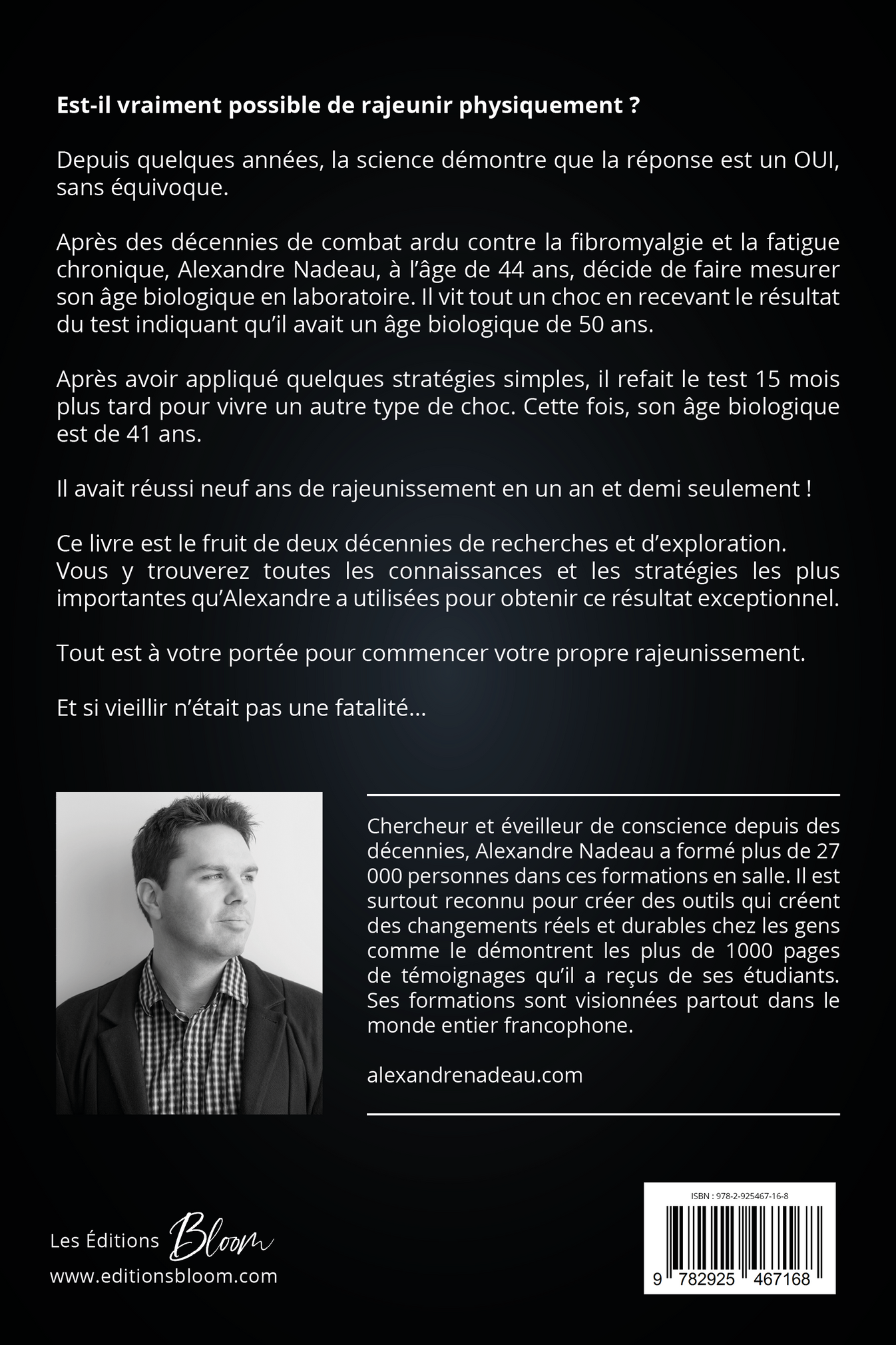 Le Rajeunissement Physique - Alexandre Nadeau – BOUTIQUE BLOOM TA VIE